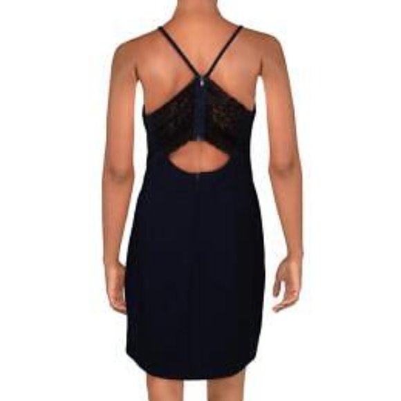 Speechless | Dresses | Speechless Womens Navy Lace Back Bodycon Party ...
